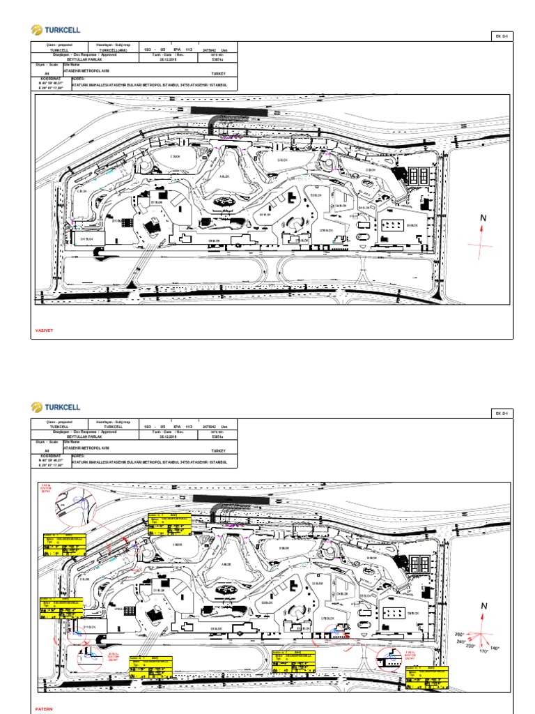 Site No:: Sektor Antenna DIR. (°) 1.sector 800 10748 + 800 10465 ...