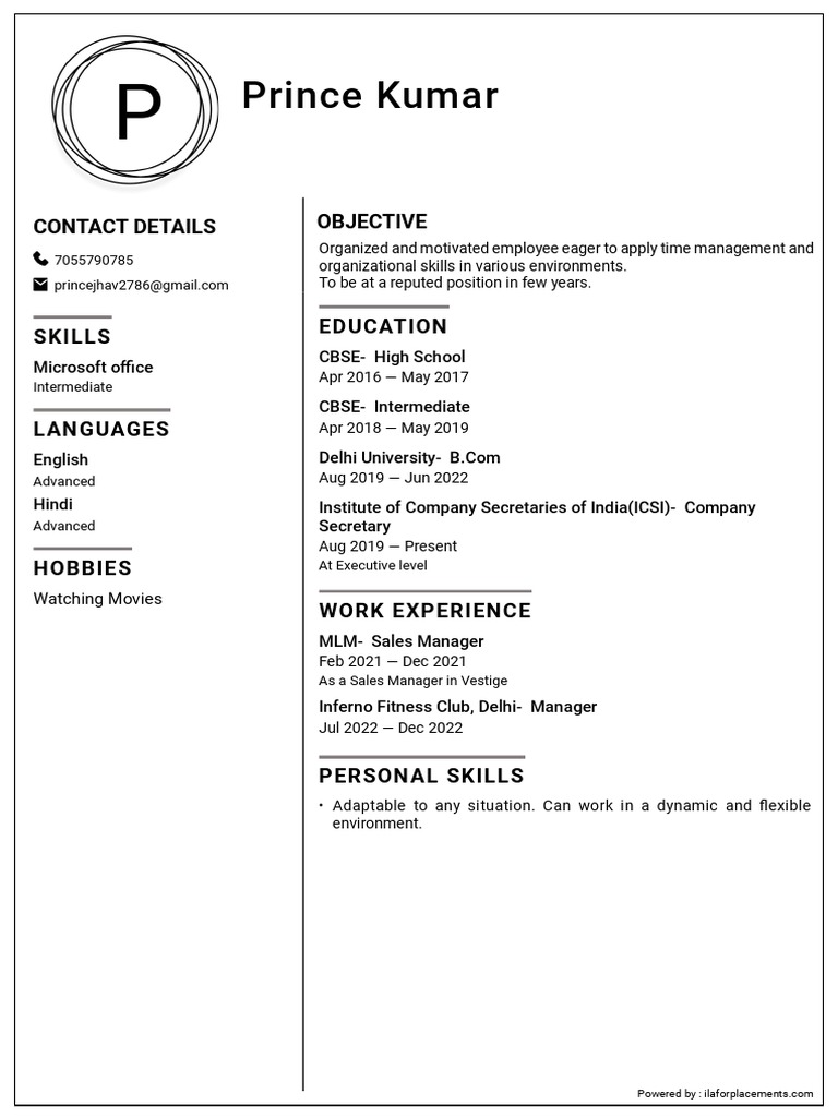 Prince Resume | PDF