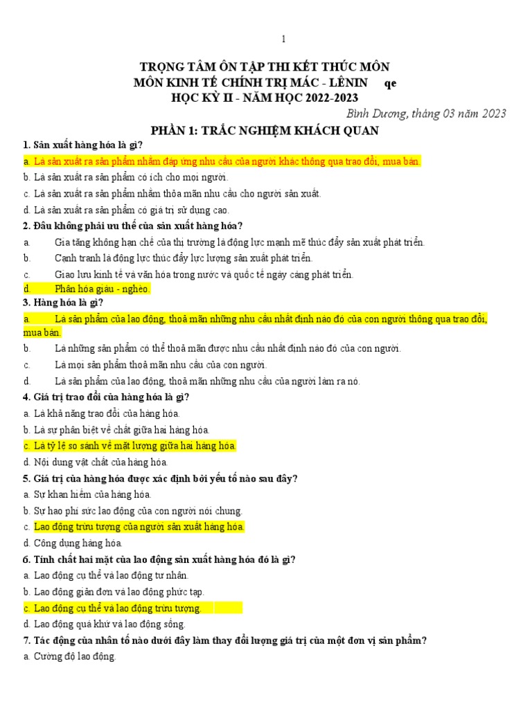 KTCT 70 Câu TN | PDF