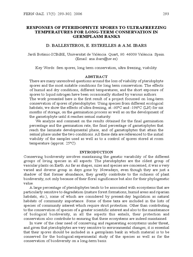 Ballesteros Et Al. Fern Gazette, 17 Full Paper | PDF