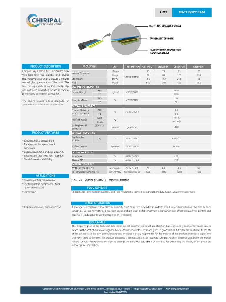 TDS HMT | PDF | Industrial Processes | Materials Science