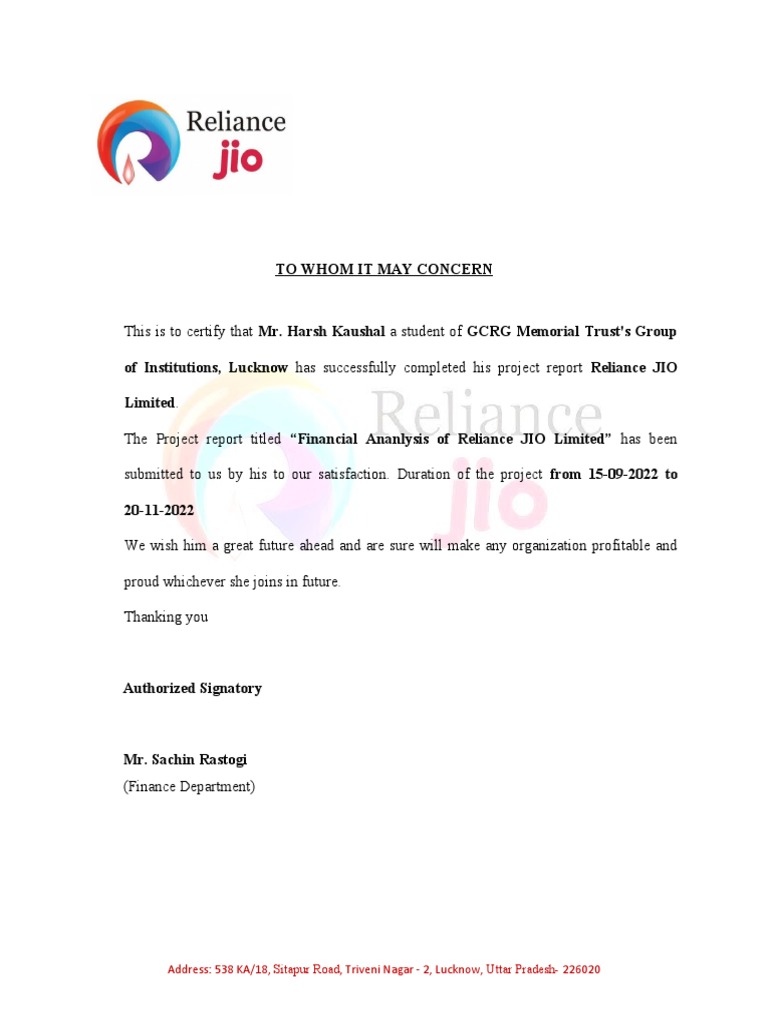 Reliance Jio | PDF