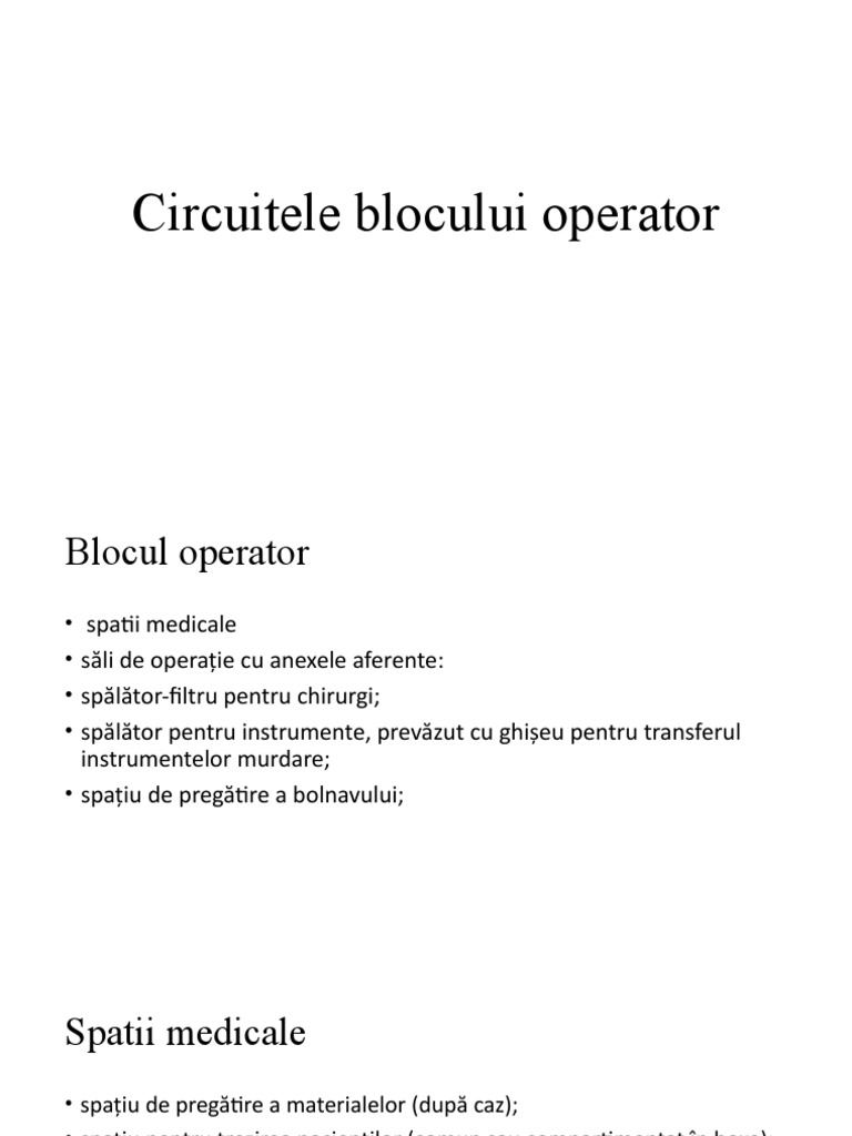 Circuitele Blocului Operator | PDF