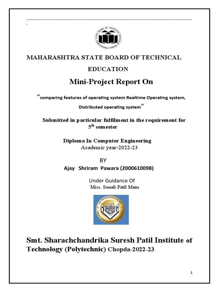 Comparing Real-Time and Distributed OS Features | PDF | Operating ...