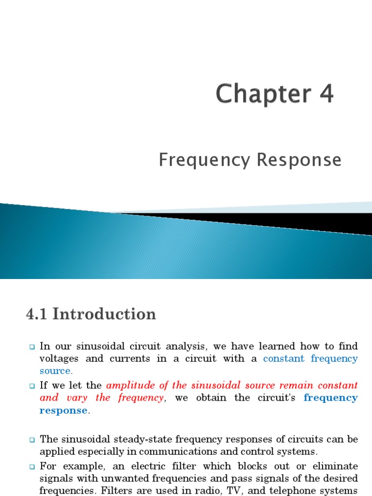 Frequency Response | PDF | Electronic Filter | Resonance