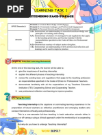 Teaching Internship Learning Tasks | PDF | Teachers | Lesson Plan