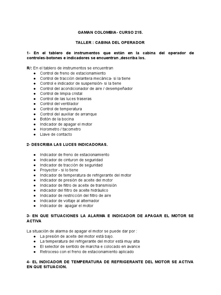 Cabina Del Operador | PDF | Industria automotriz | Transporte
