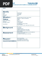 Isbar Clinical Handover Form - Template | PDF