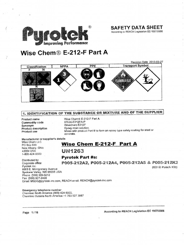 Pyrotek SDS 2 | PDF