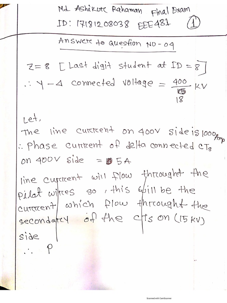 (MD Ashikur Rahaman) Eee 481 Final Answer | PDF