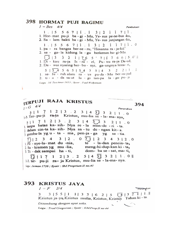 Lagu Minggu Palma | PDF