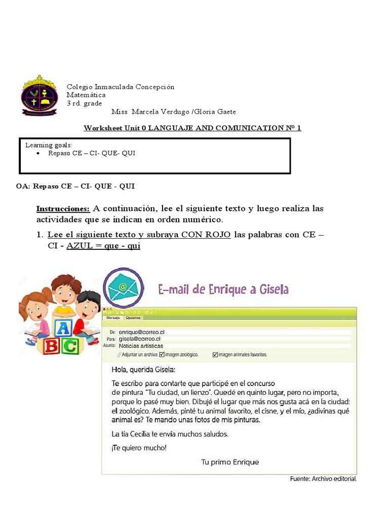 Guia 1 CE CI QUE QUI | PDF