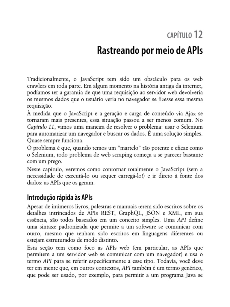 Rastreando Por Meio de Apis: Capítulo | PDF | Rede mundial de computadores | Internet e Web