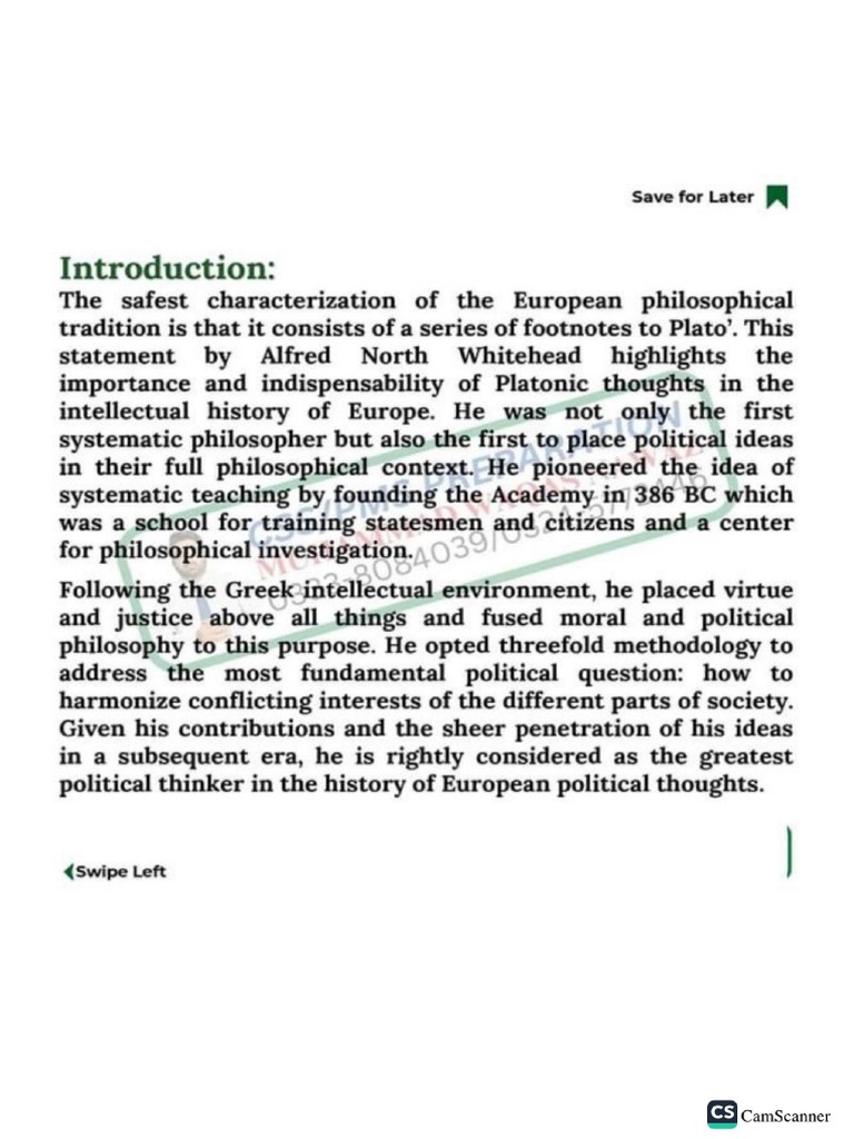 Theory of Ideal State by Plato (Waqas Nawaz) | PDF