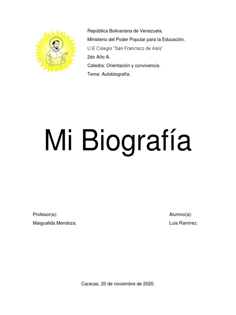 Mi Biografia Luis Ramírez. | PDF