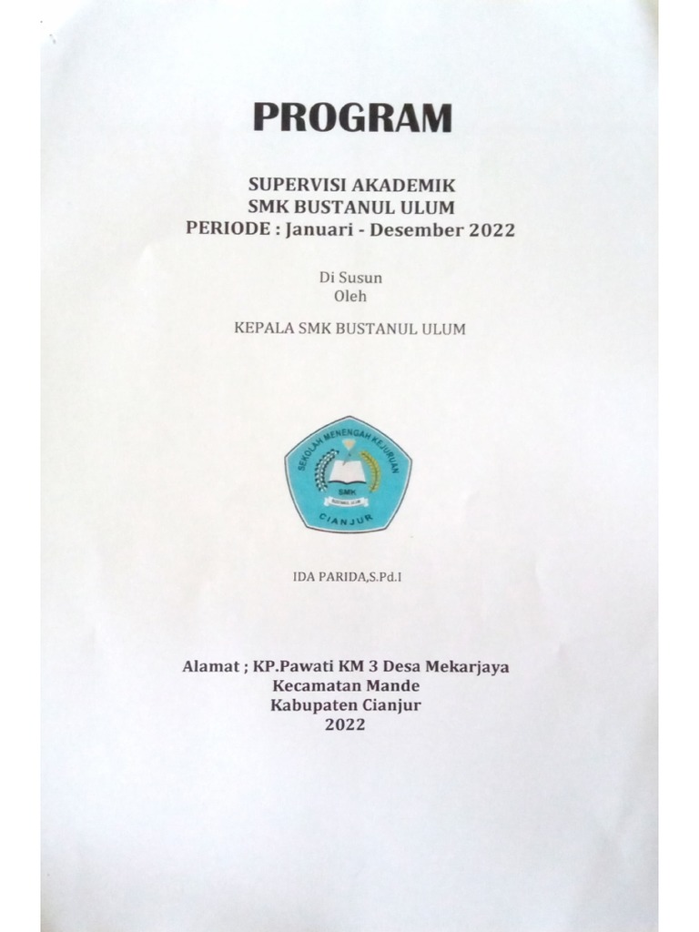 Program Supervisi | PDF