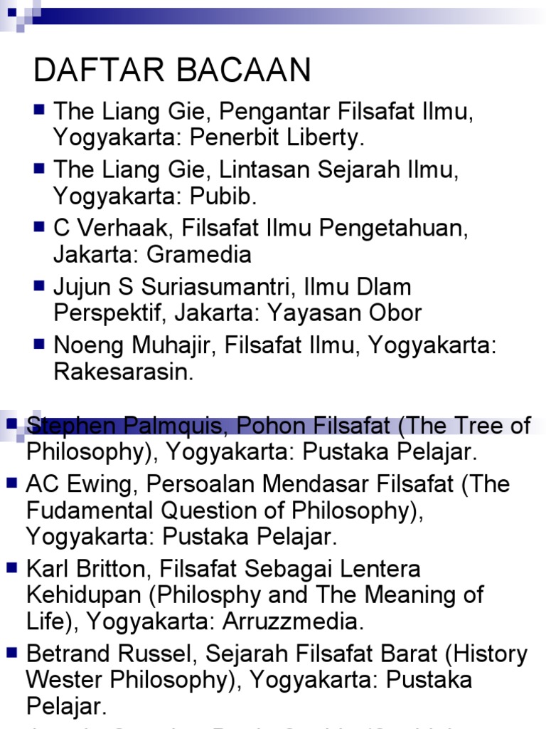 Daftar Bacaan Pohon Filsafat | PDF | Ilmu Sosial