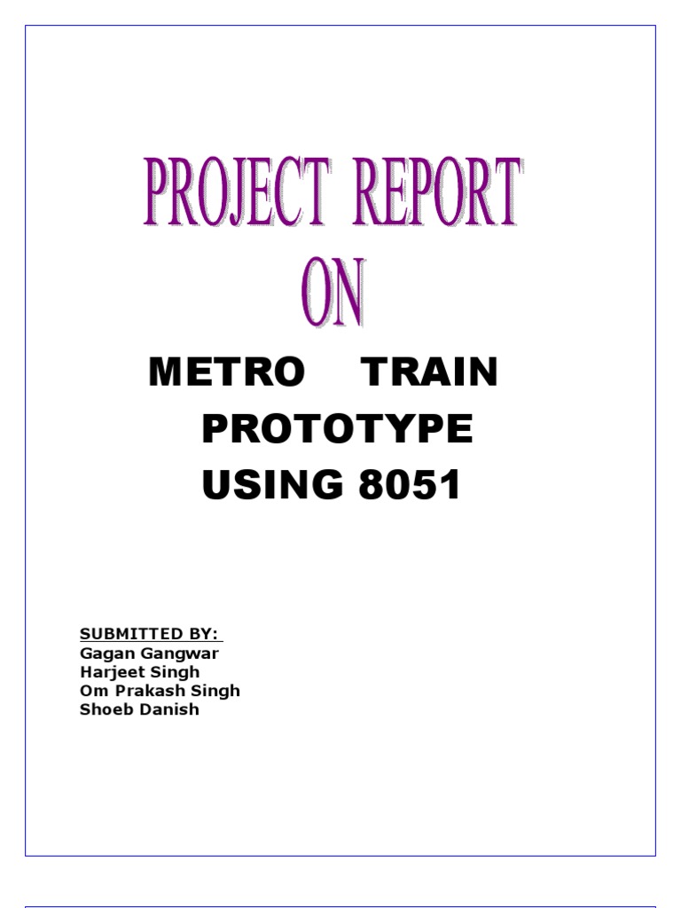 Metro Train Prototype with 8051 Microcontroller | PDF | Microcontroller ...