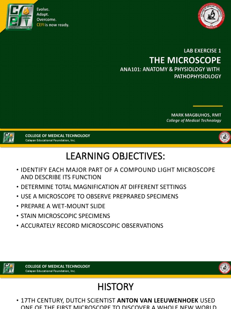 Lab Exercise 1 - The Microscope | PDF | Microscope | Materials Science Lab Exercise 1 - The Microscope | PDF | Microscope | Materials Science