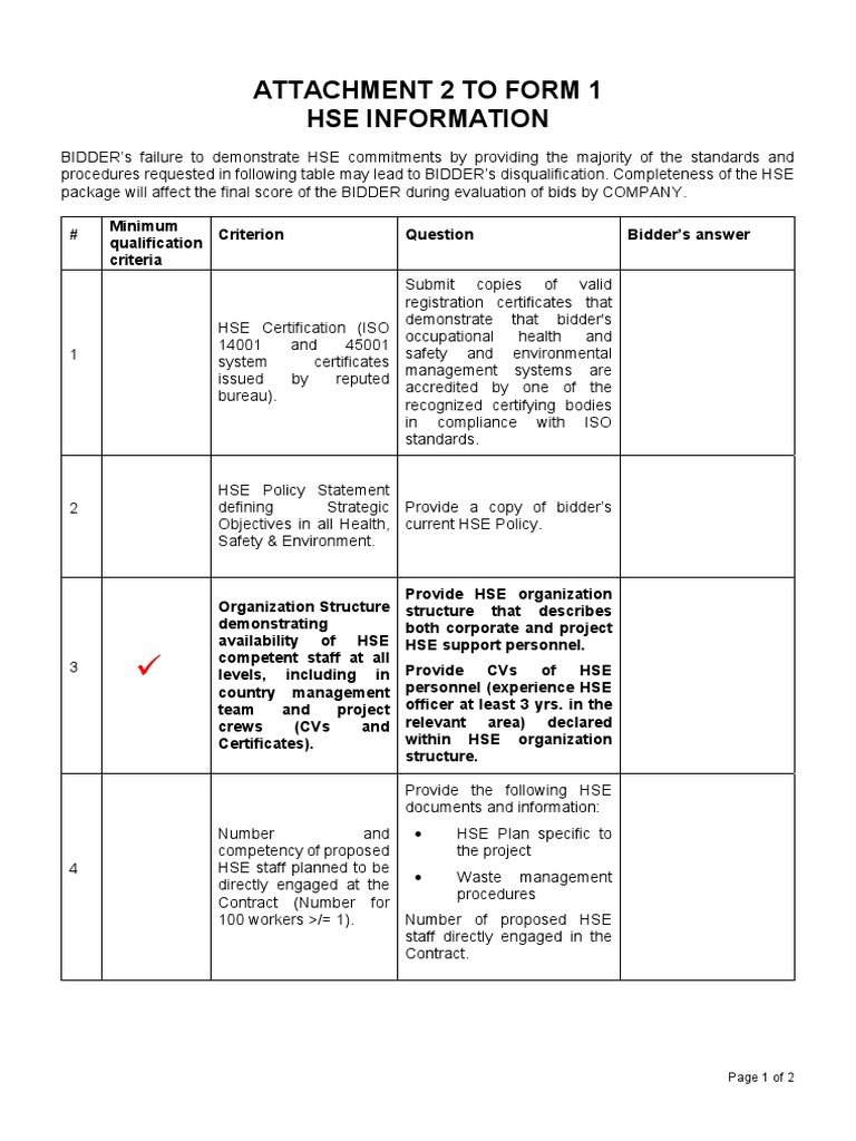 1467 - 01 - Attachment 2 To Form 1 - Hse Info | Download Free PDF ...