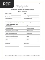 Sample Template For SMEA | PDF | Learning | Classroom
