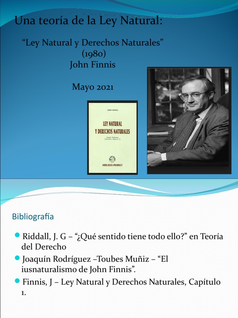 Ley Natural y Derechos Naturales de Finnis | PDF | La Ley natural ...