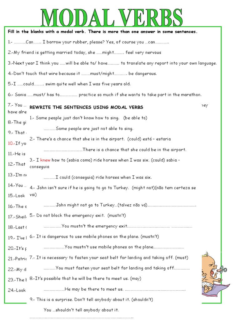 Modal Verbs Sheet | PDF