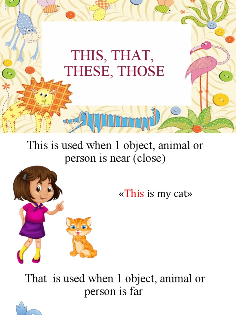 Demonstrative Pronouns | PDF