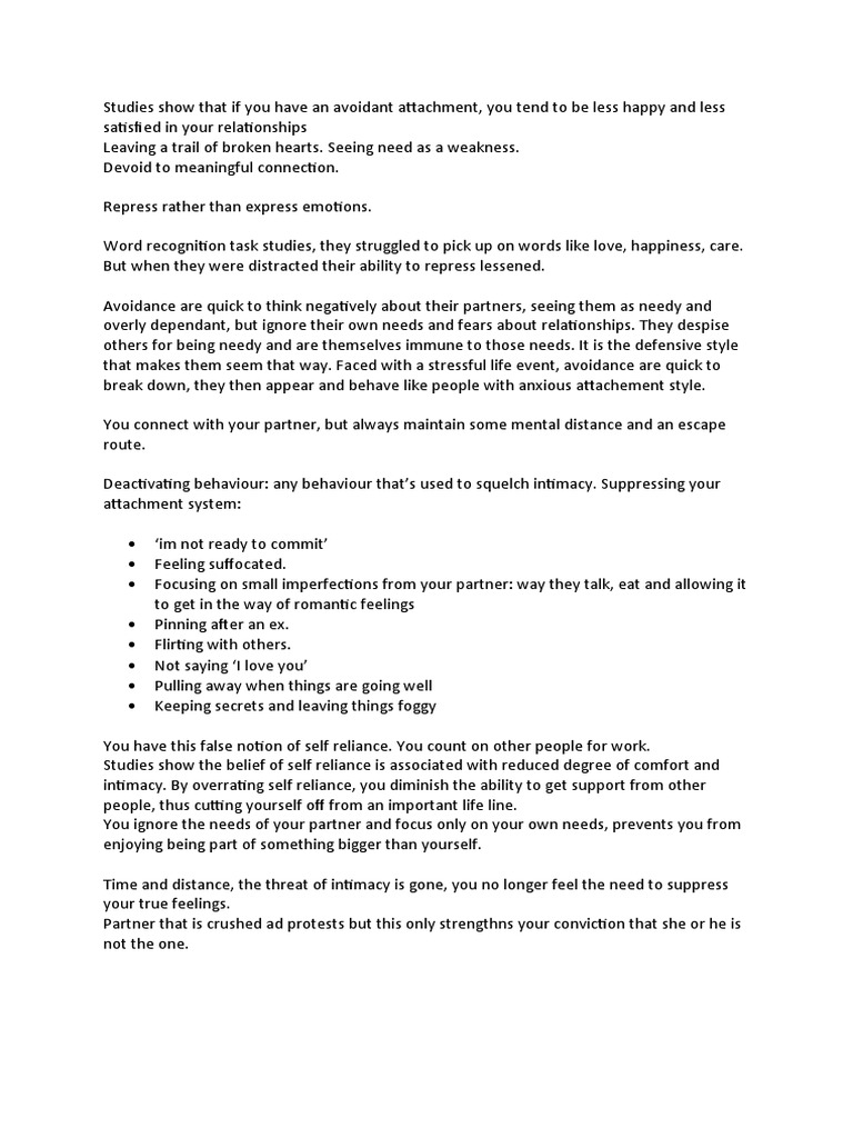 Attachment Styles | PDF | Attachment Theory | Reference