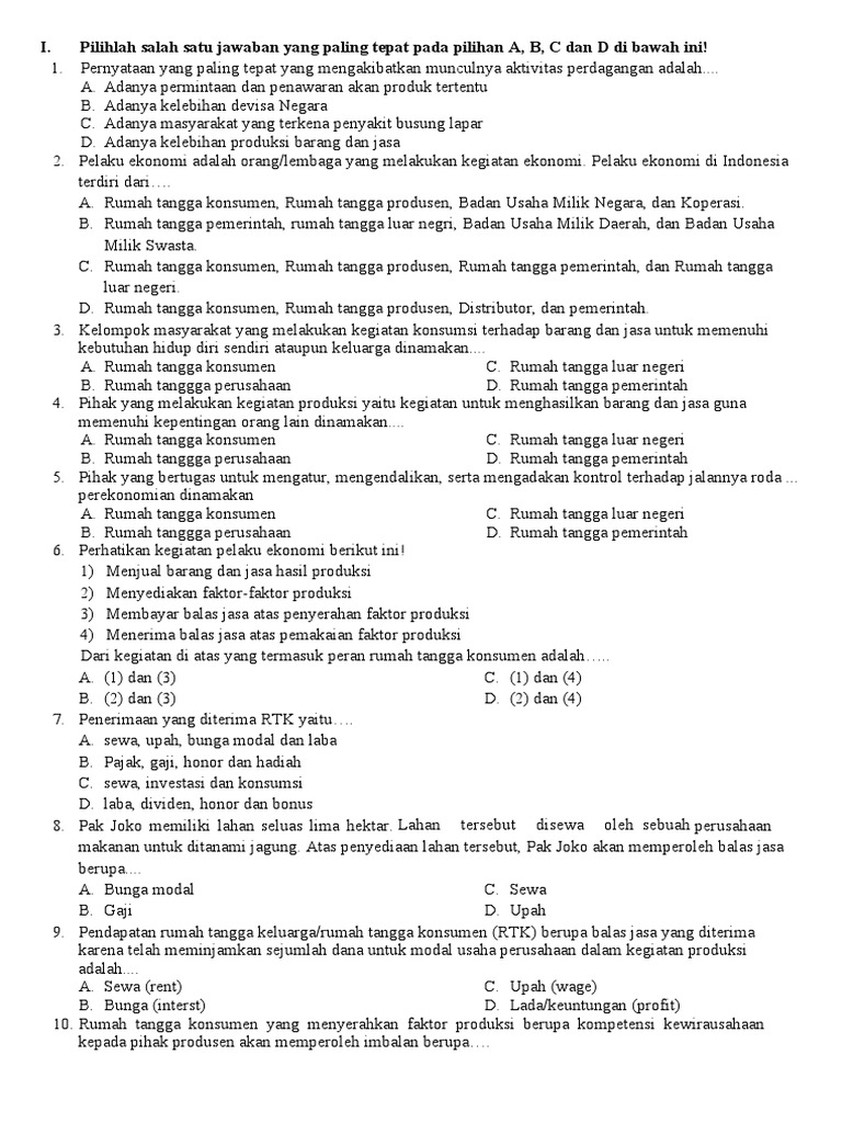 Soal PAT IPS Kelas 8 | PDF