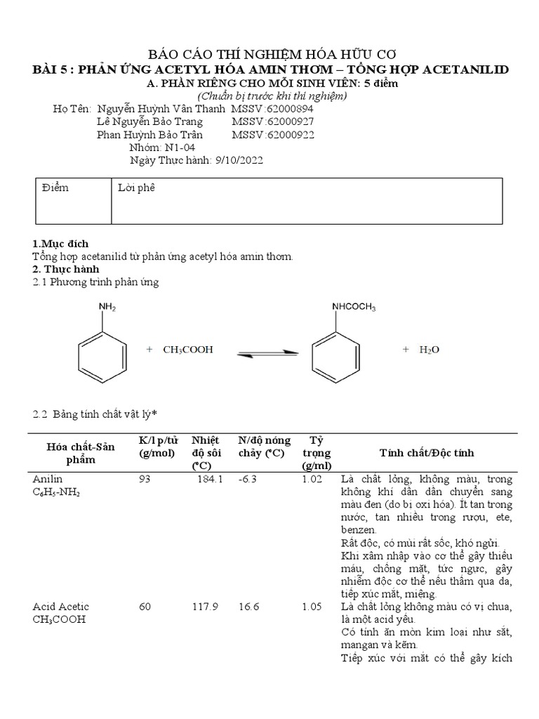 Bai 5 HÓA H U | PDF