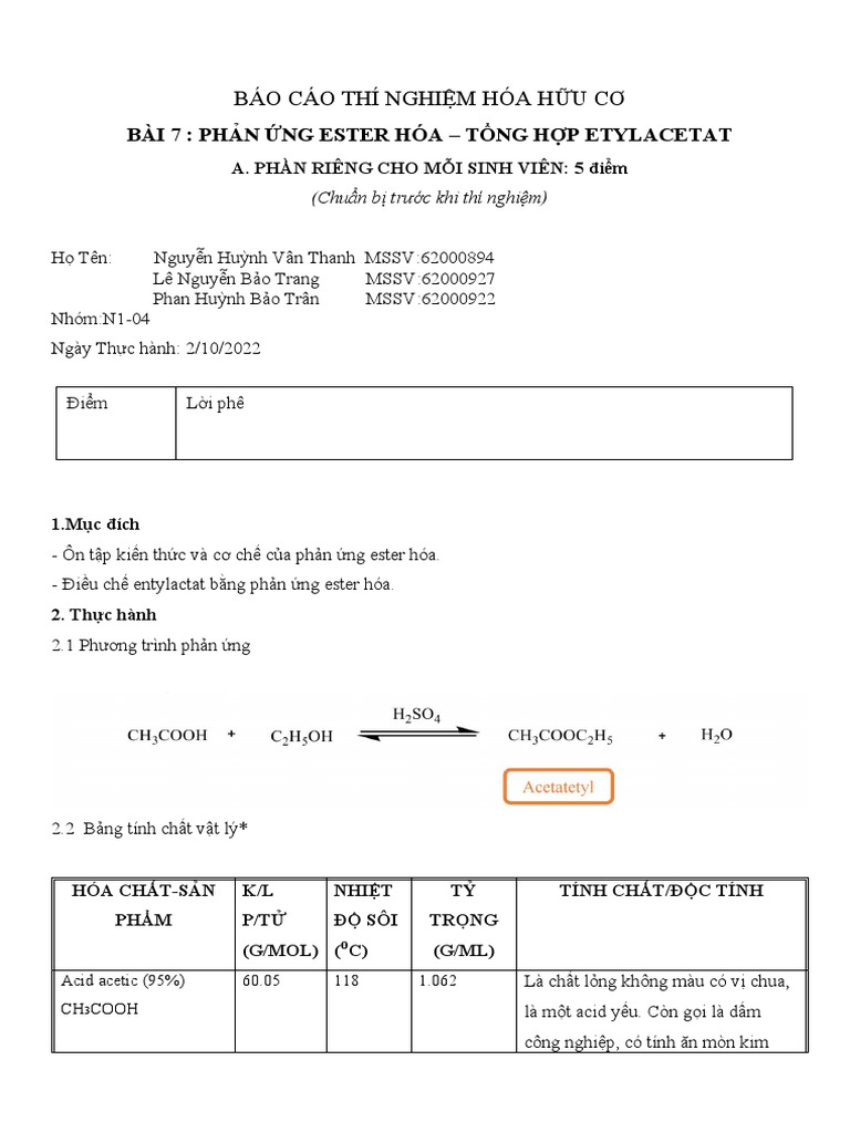 Bai 7 HÓA H U | PDF