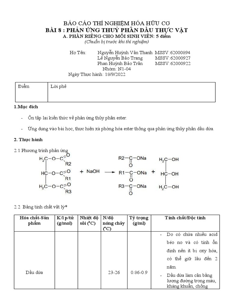 Bai 8 HÓA H U CƠ | PDF