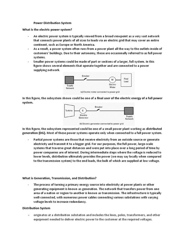Power Distribution System | PDF | Electric Power Distribution ...