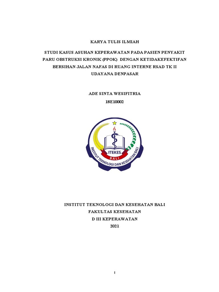 Proposal Penelitian - Ppok - Ade Sinta Wesifitria - 18e10002 | PDF