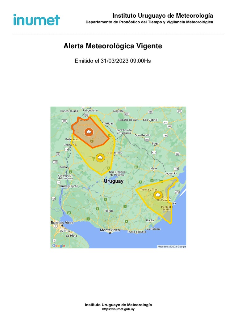 Inumet | PDF | Tormentas | Uruguay