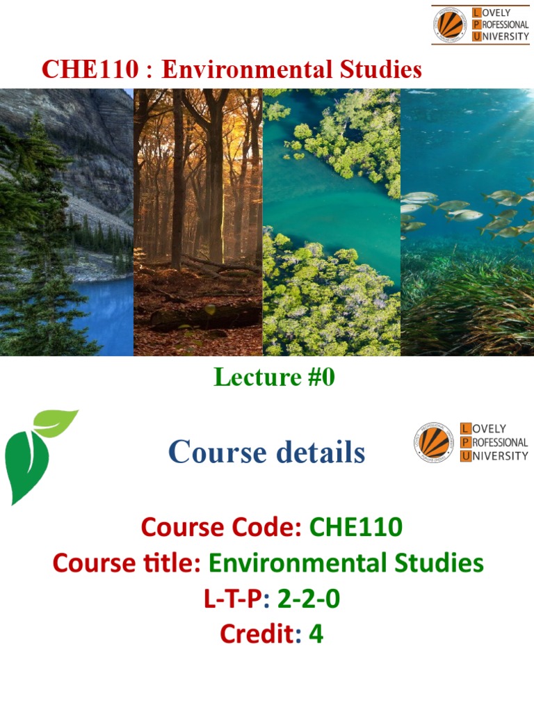 CHE110: Environmental Studies: Lecture #0 | PDF | Biodiversity ...