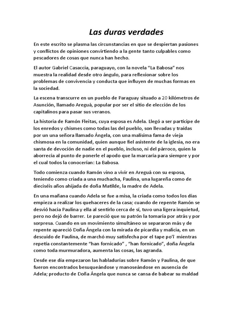 Las Duras Verdades | PDF