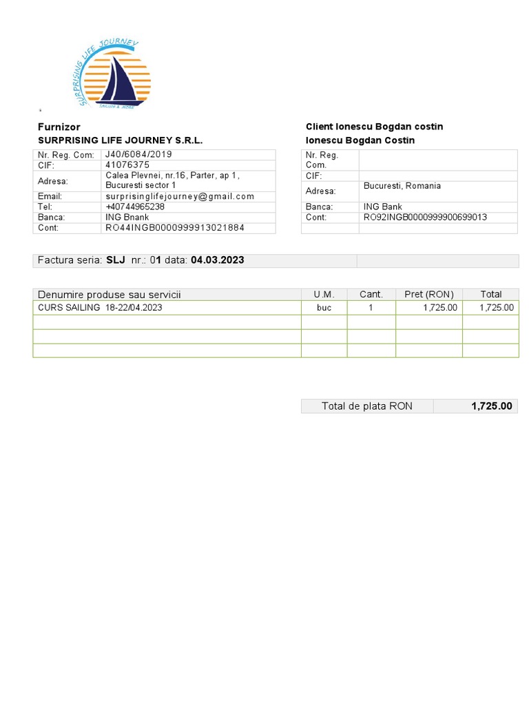 Model Factura Completata fara-TVA | PDF