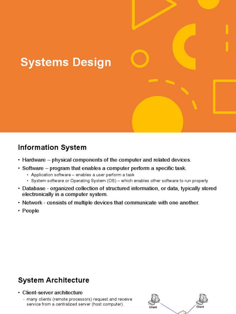 Systems Design To Implementation | PDF | Client–Server Model | Usability