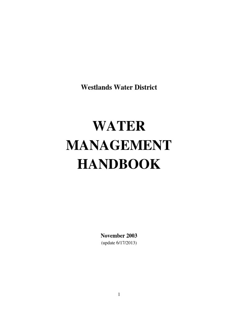 Water Management Handbook 2013 | PDF | Irrigation | Horsepower