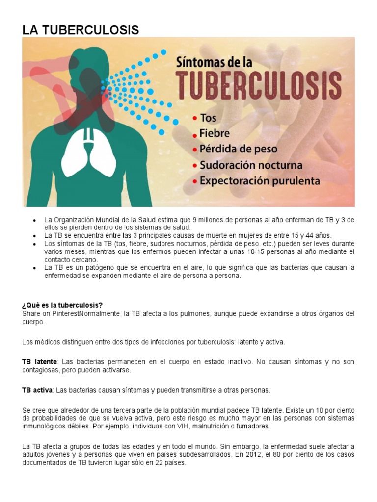 La Tuberculosis | PDF
