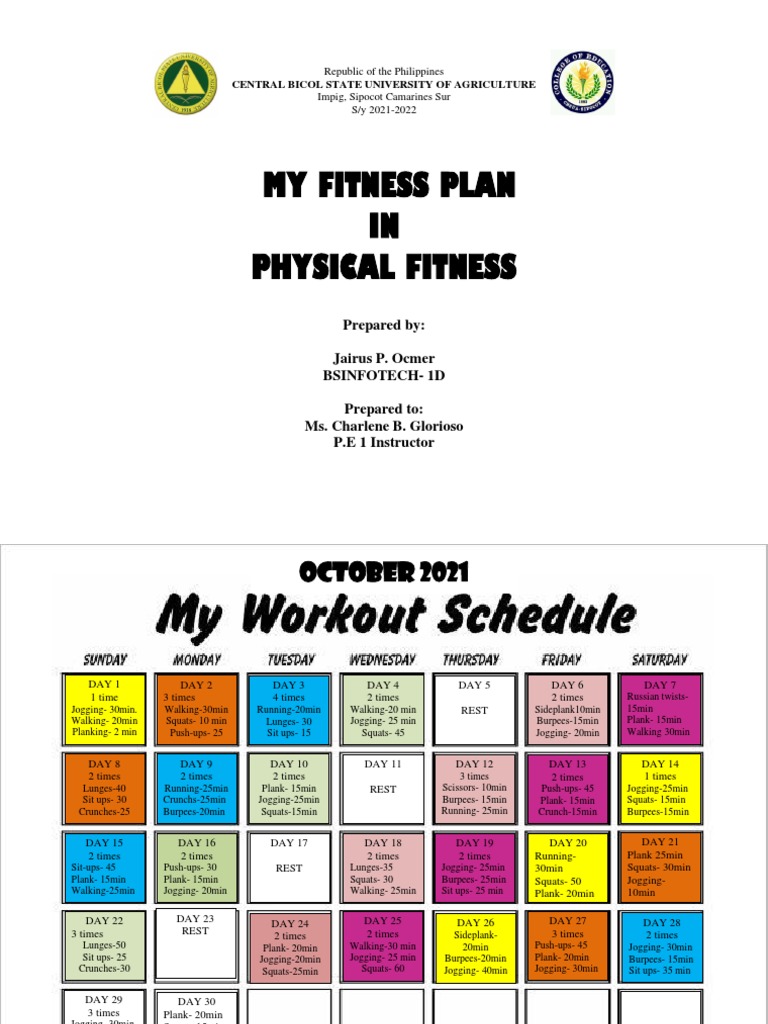 Fitness Plan | PDF | Aerobic Exercise | Weight