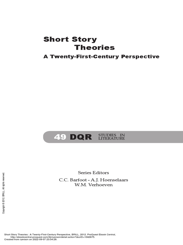 A Twenty-First-Century Perspective: Short Story Theories | PDF | Short ...