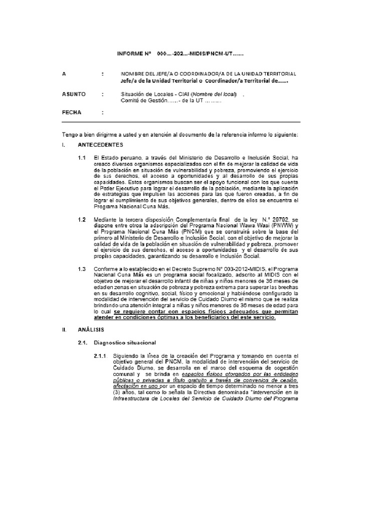 Informe Cofopri | PDF