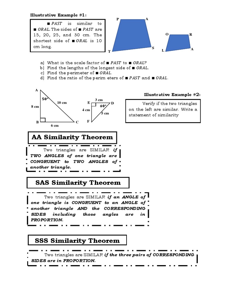 Similar Math Grade 9 | PDF | Triangle | Euclidean Geometry