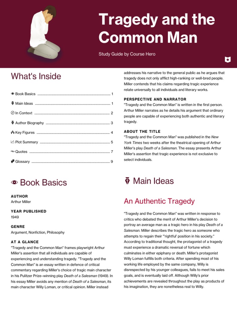 Tragedy and The Common Man | PDF | Tragedy | Hero