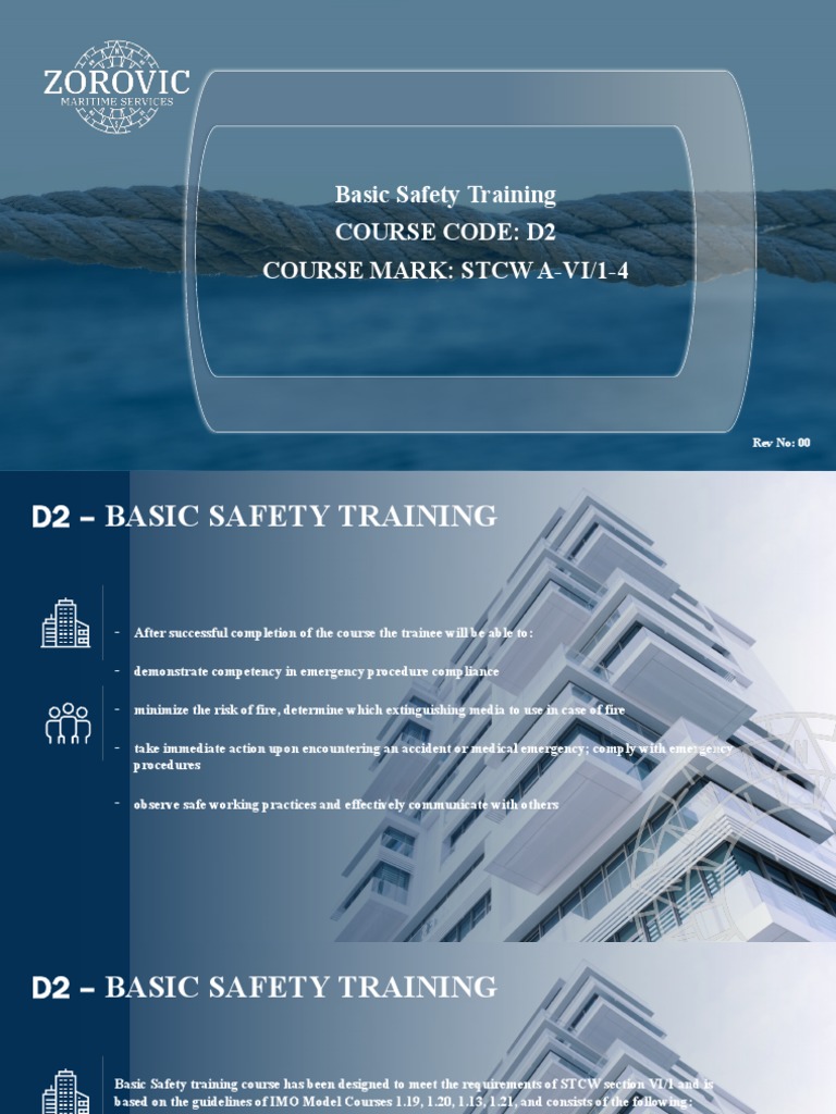 D2 - BASIC TRAINING Rev 01 - Personal Safety and Social Responsibility | PDF | Personal ...