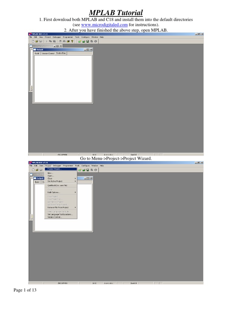 Tutorial Mplab | PDF | Technology & Engineering