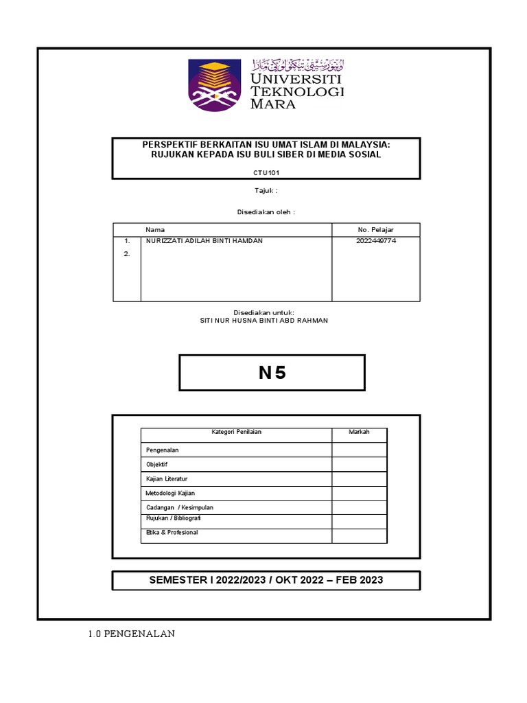 Kertas Kerja Ctu | PDF